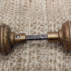 2 Antique Yale & Towne Gothic Decorative Cast Brass or Bronze Door Knob Circa 1879 - Etsy