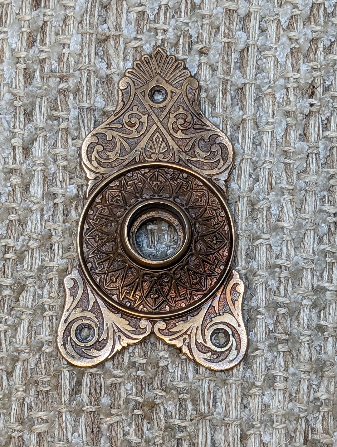 Cast Brass or Bronze Triangular Knob Rosette Escutcheon #203 - Etsy