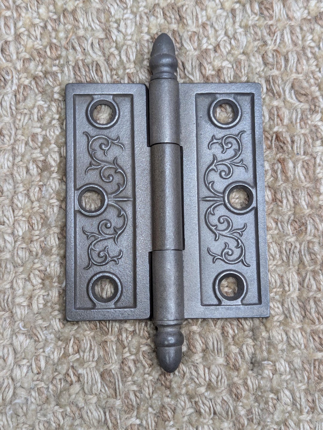 3" X 3 1/2" Antique Decorative Cast Iron Acorn Tip Hinge - Etsy