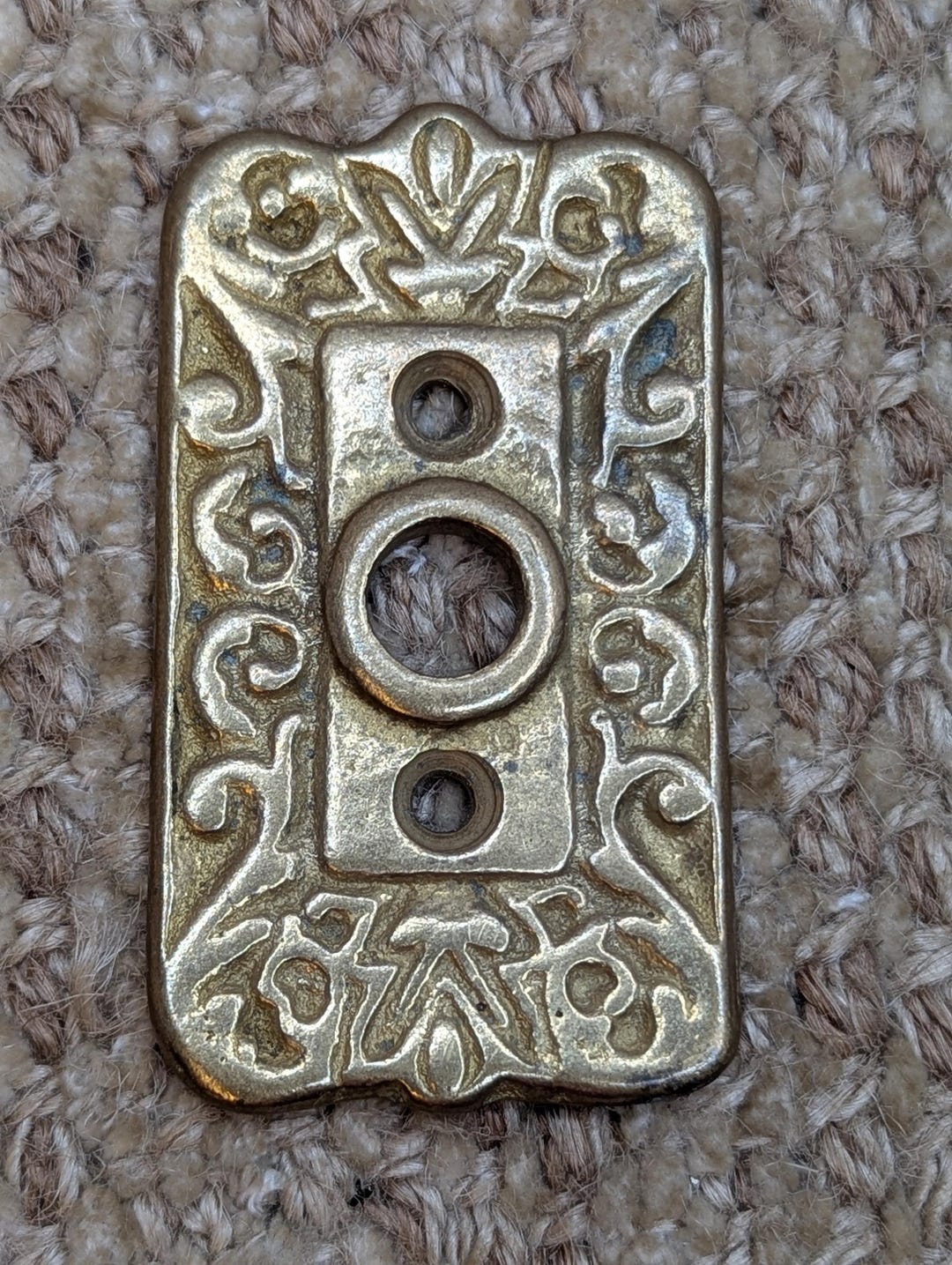 Antique Brass Door Bell Cover Plate Door Hardware - Etsy