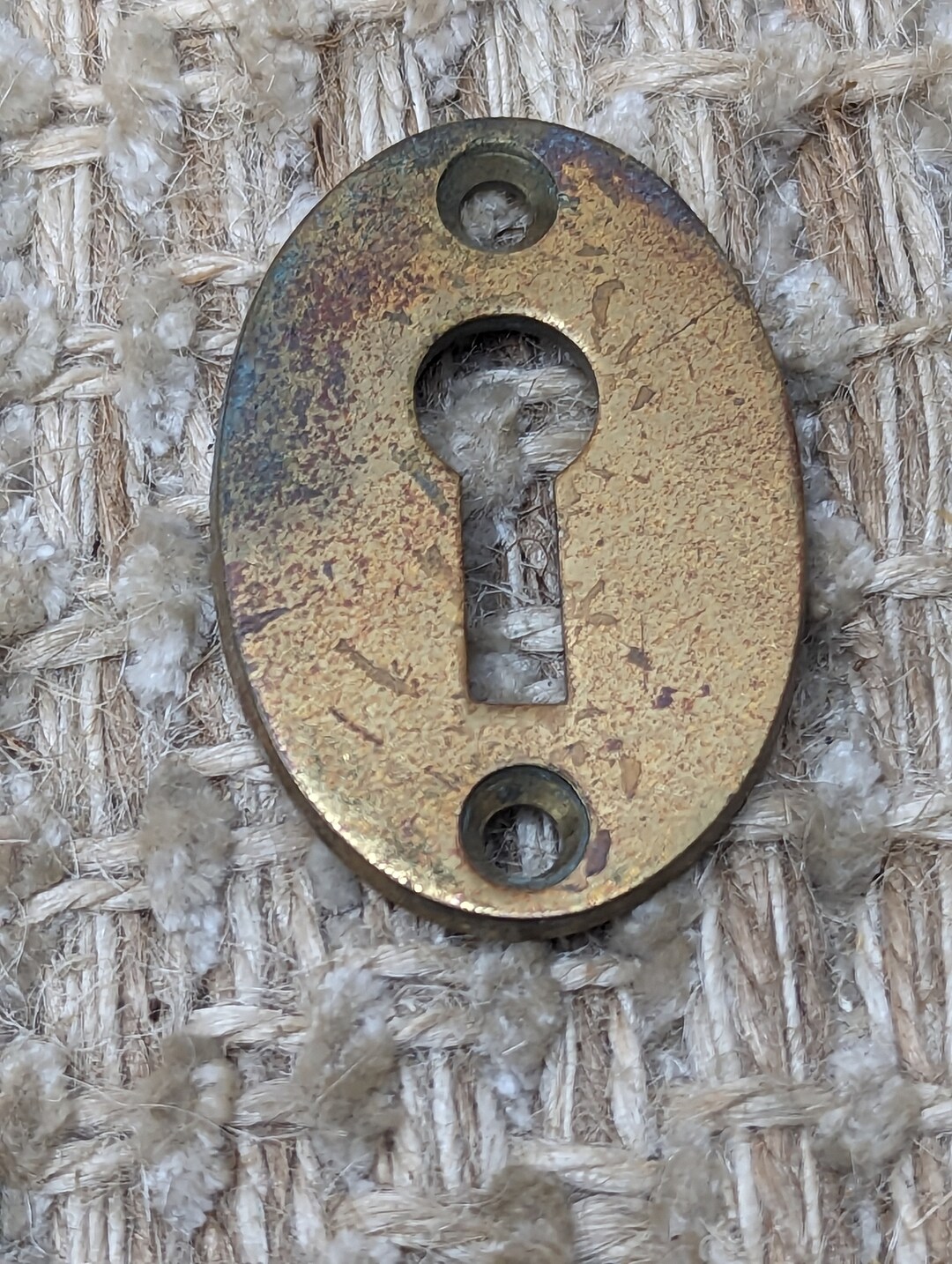 Antique Rhco. Cast Brass Key Hole Cover Escutcheon - Etsy