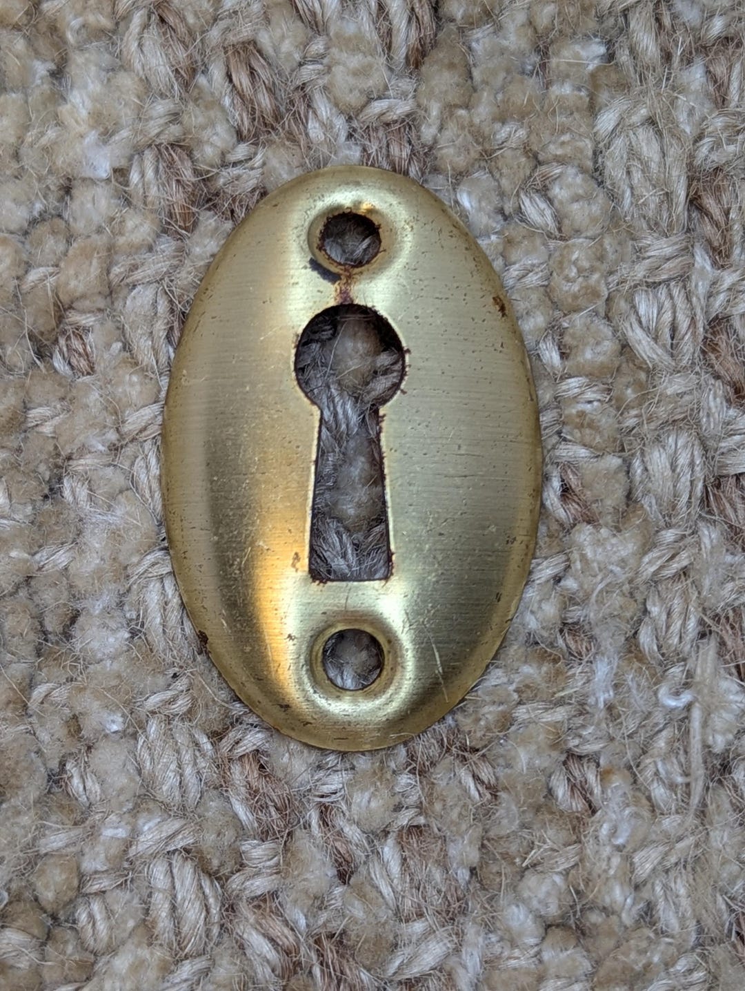 Antique Brass Plated Steel Key Hole Cover Escutcheon - Etsy