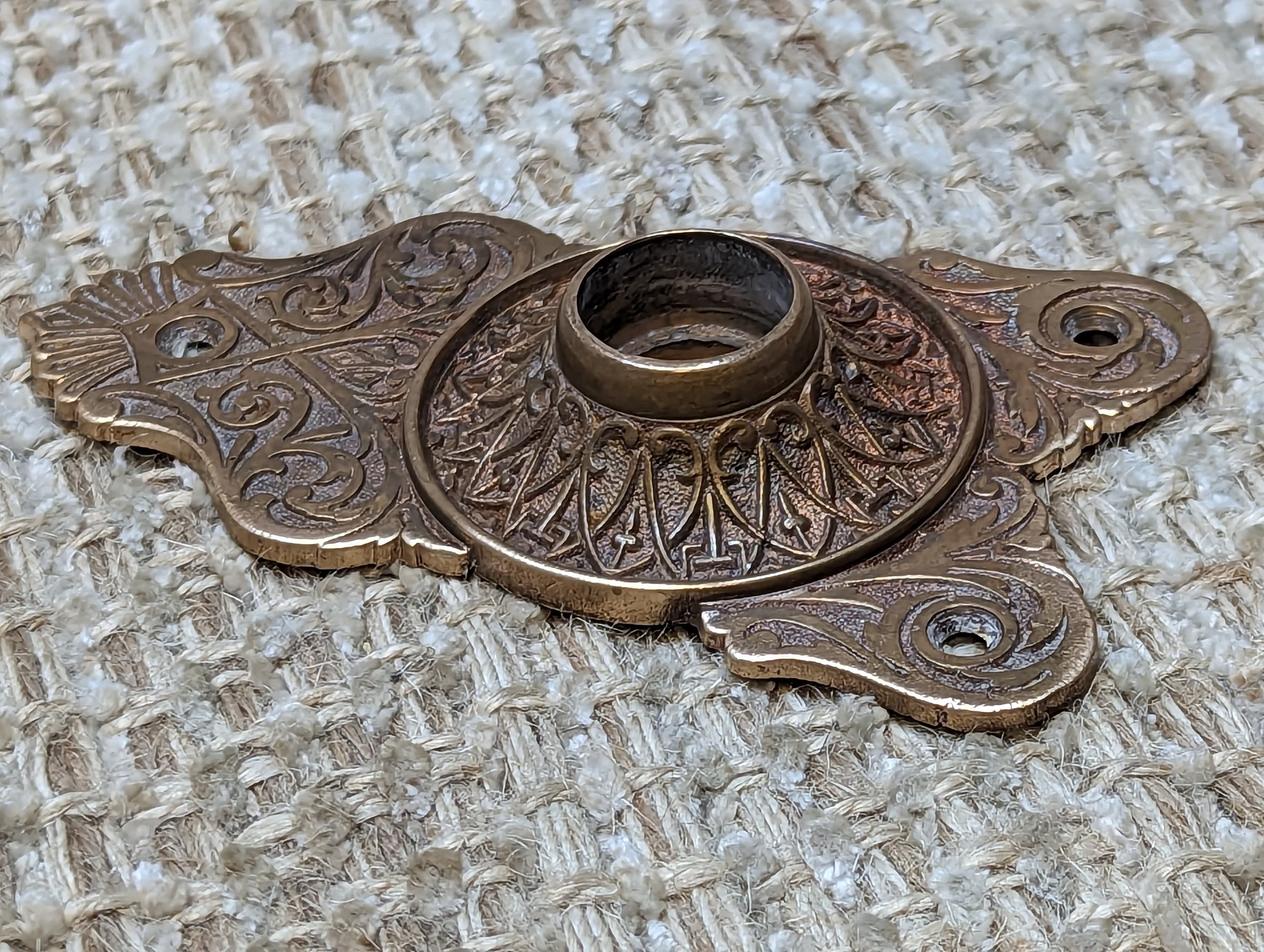 Cast Brass or Bronze Triangular Knob Rosette Escutcheon 203 - Etsy