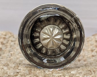 2 1/4 Antique Round Glass Door Knobs With Brass Necks Door Hardware - Etsy