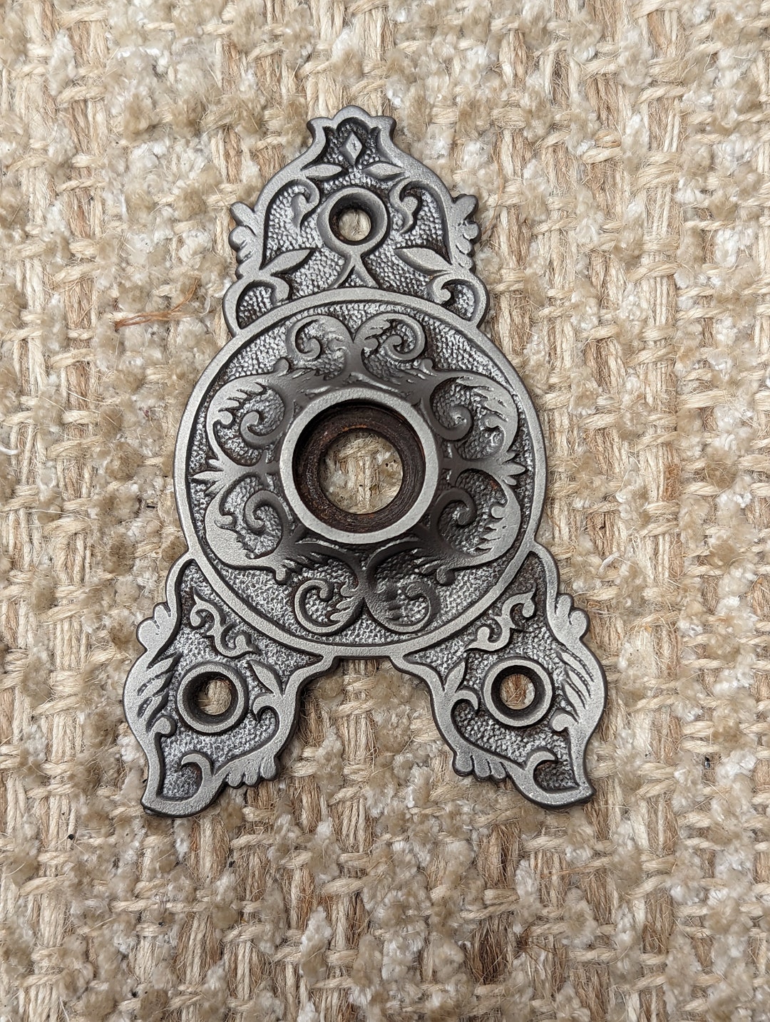 Cast Iron Triangular Knob Rosette Escutcheon - Etsy