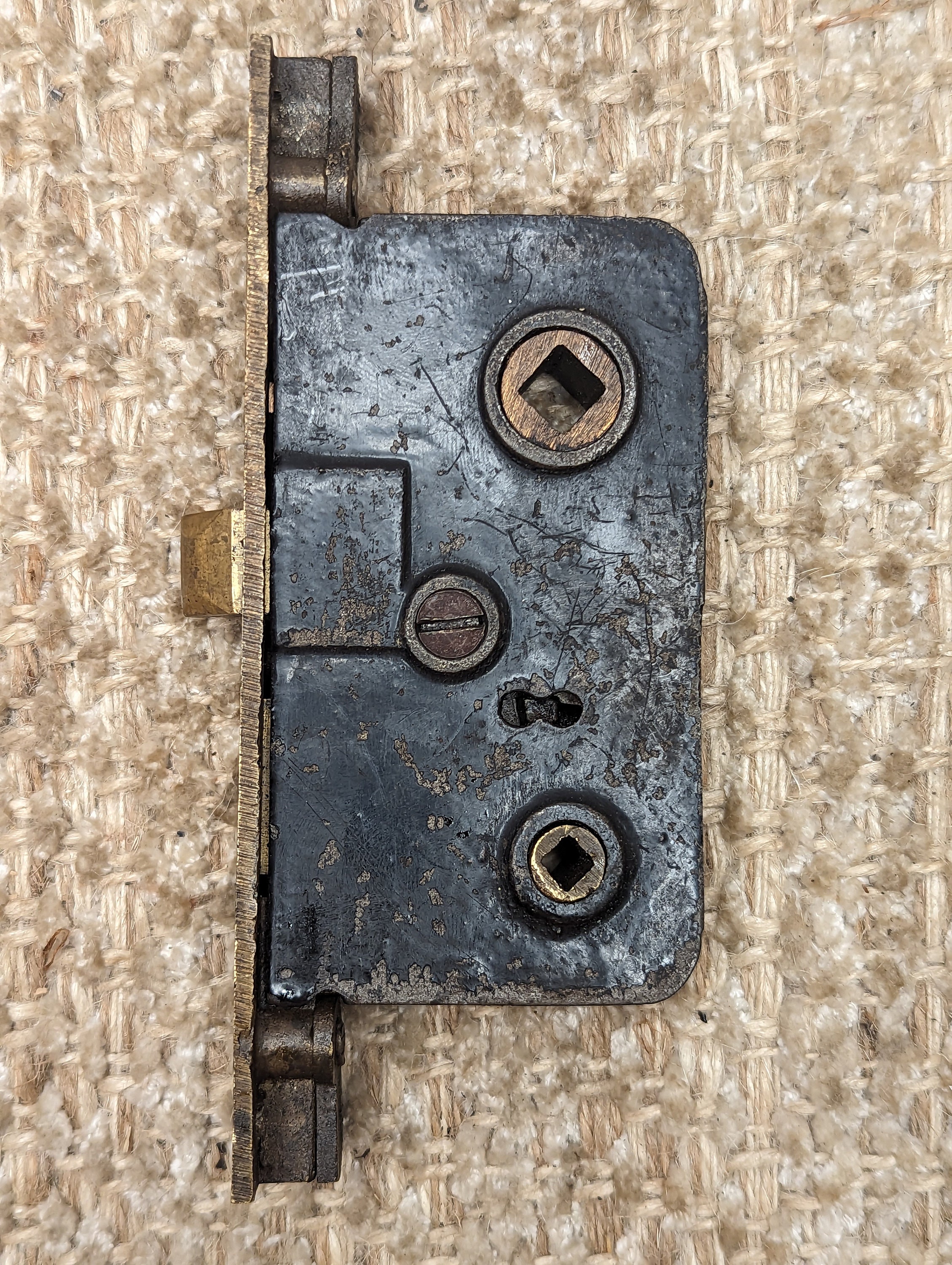 Antique Rabbeted Interior Passage Mortise Lock Door Hardware 3/8 With ...
