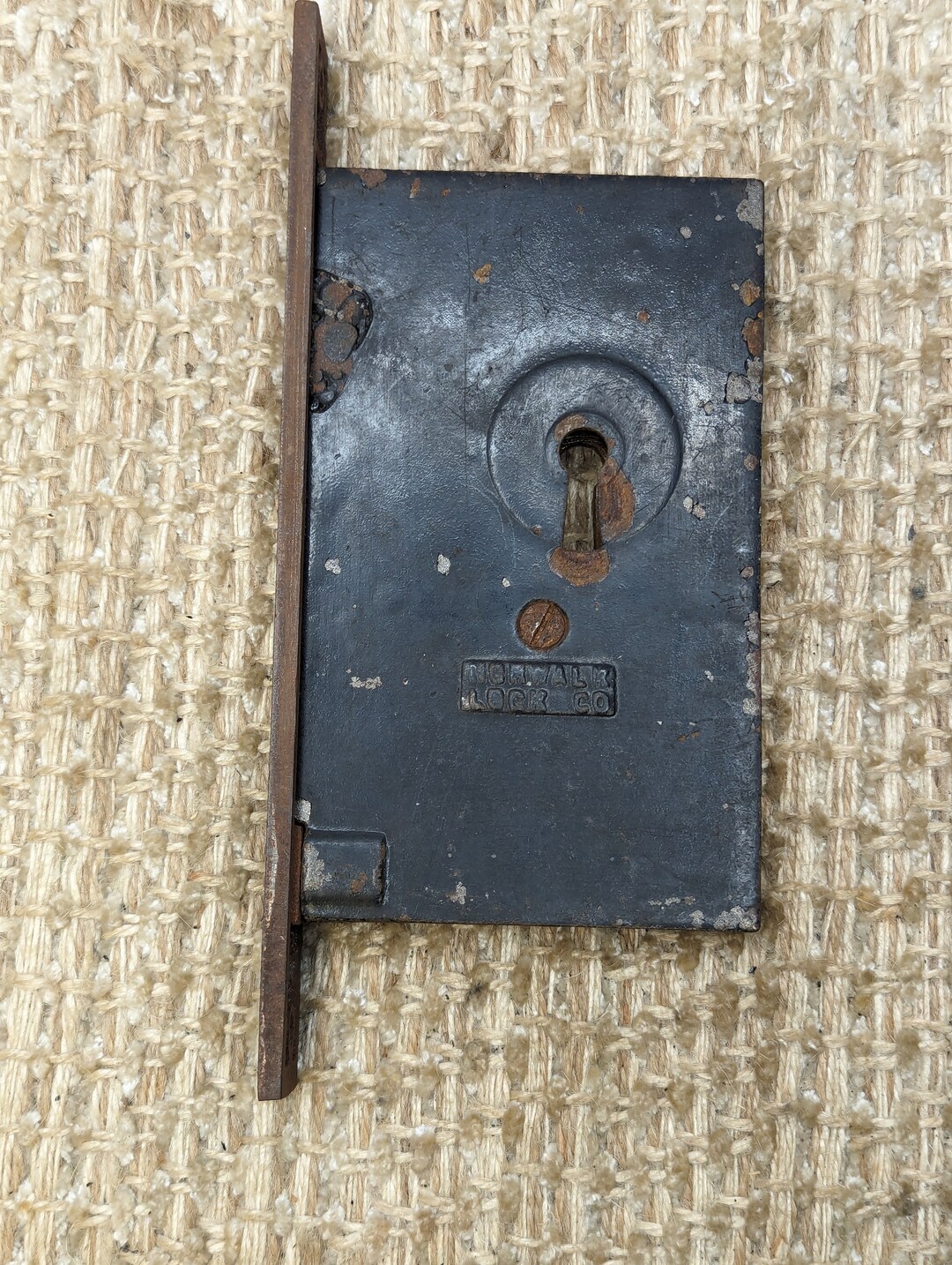Antique Norwalk Lock Co. Pocket Door Mortise Lock Door Hardware 211/210 ...