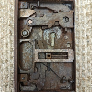 Antique Norwalk Lock Co. Pocket Door Mortise Lock Door Hardware 211/210 ...