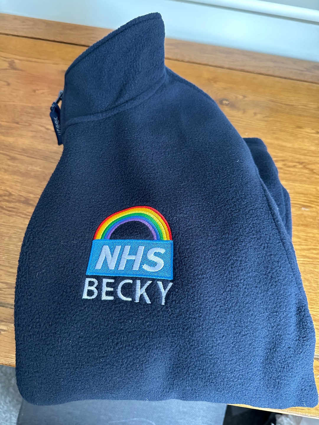 NHS Rainbow Fleece Jacket Personalised - Etsy UK