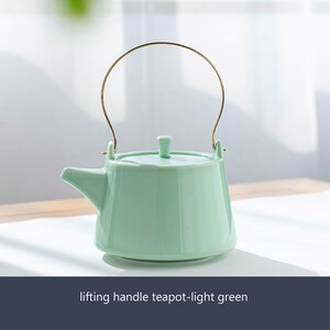 Delightful Ceramics Lifting Handle Teapot Tea Maker Kungfu Tea Pot With ...