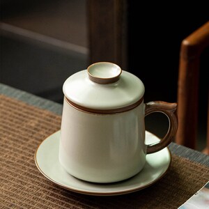 Delightful Ceramics Ruyao Cracked Glaze Tea Mug With Infuser Kungfu Tea ...