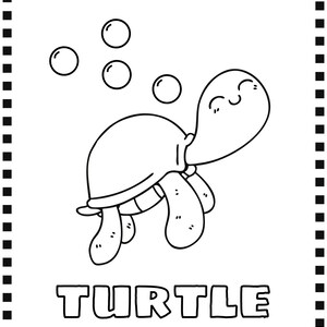 Ocean Sea Animals Coloring Pages/preschoolers Worksheets - Etsy