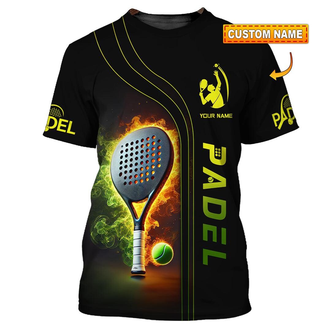 Custom 3D Padel Shirt - Personalized Padel Player T-shirt With Name ...