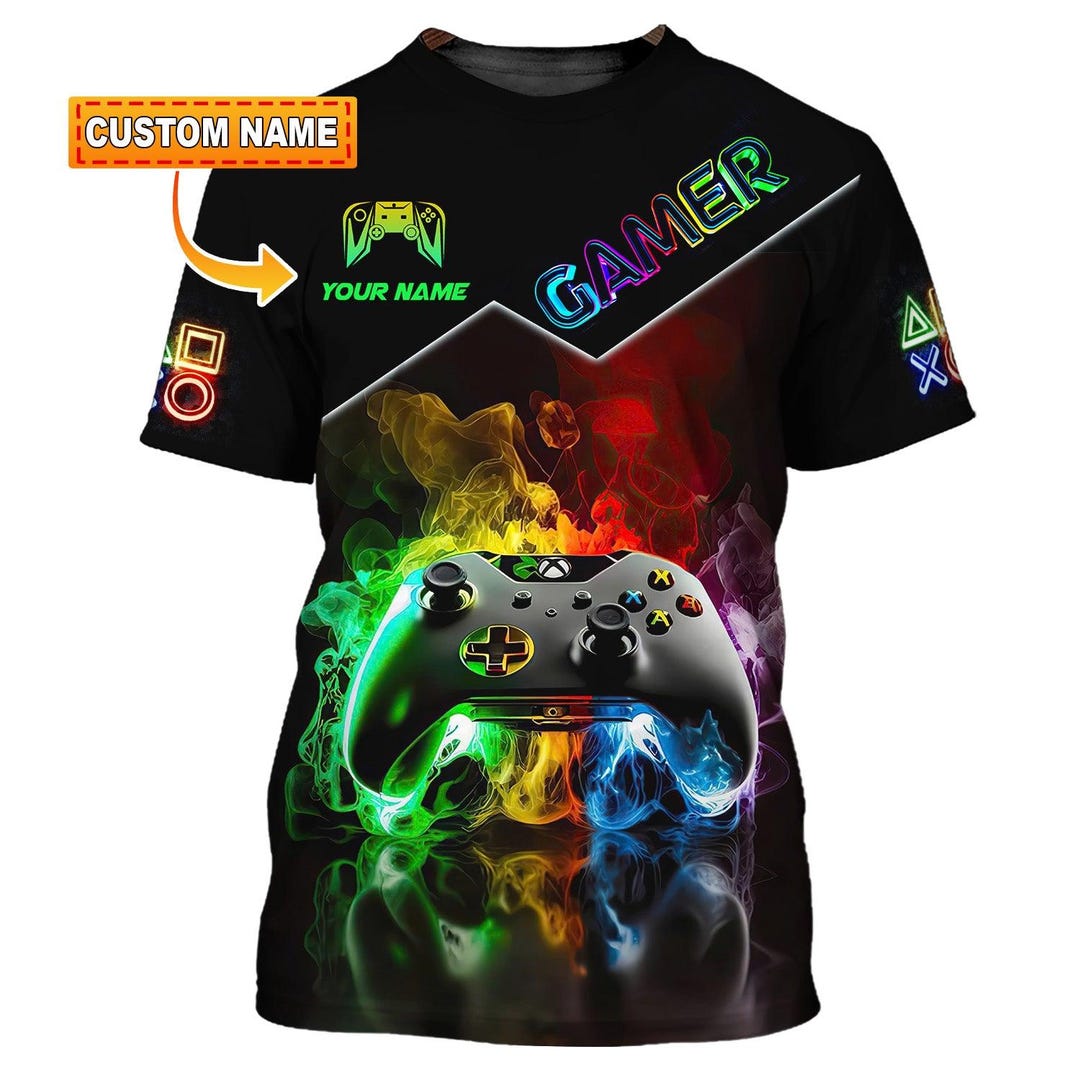 Custom Gamer 3D T-shirt - Personalized Gaming Apparel for Gamers & E ...