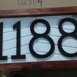 Personalized House Numbers Herringbone Wood Address Home Sign, Custom ...