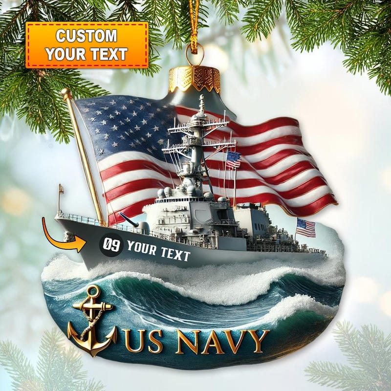 Navy Ornaments - Etsy
