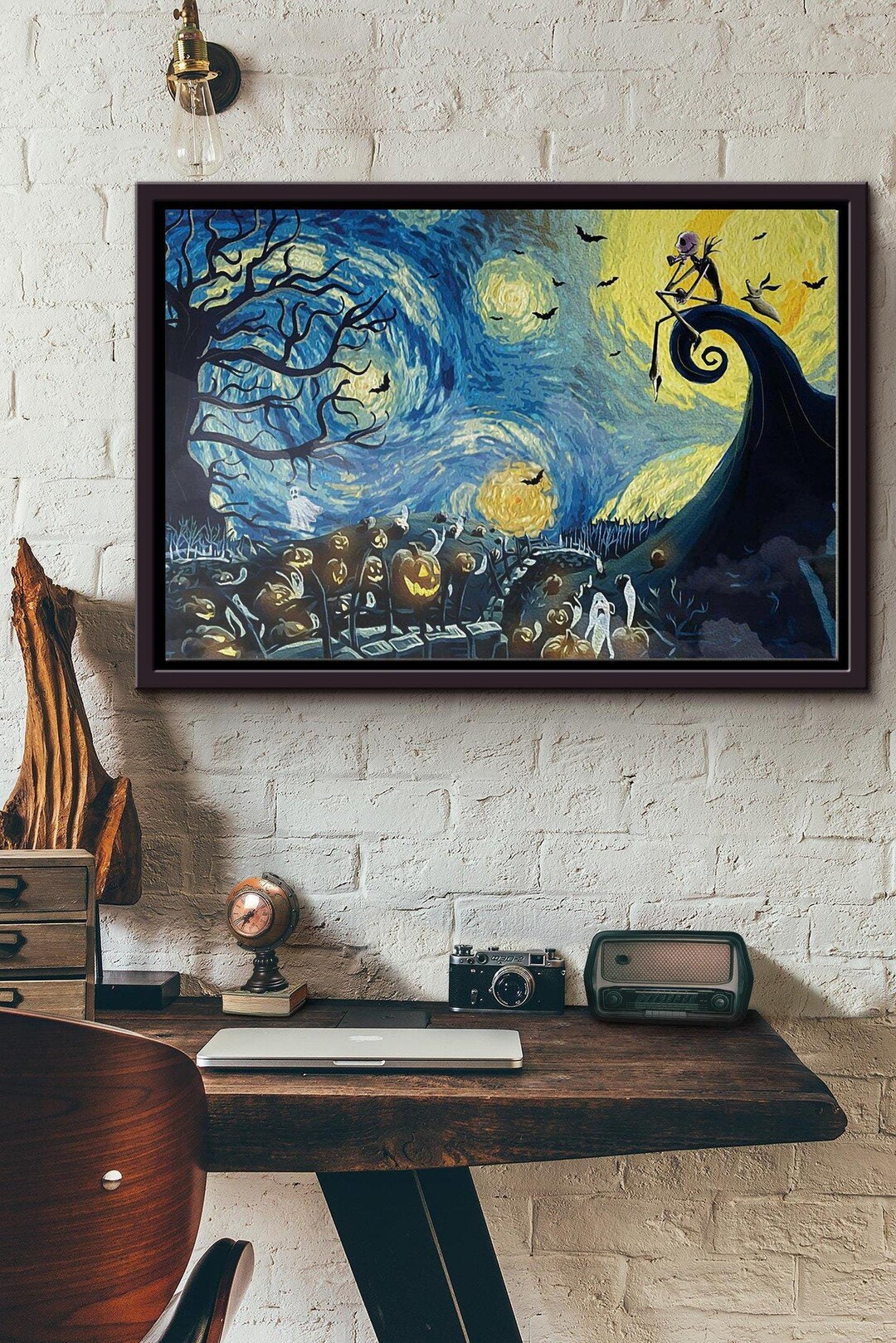 Nightmare Before Christmas Jack Skellington Starry Night Van Gogh ...