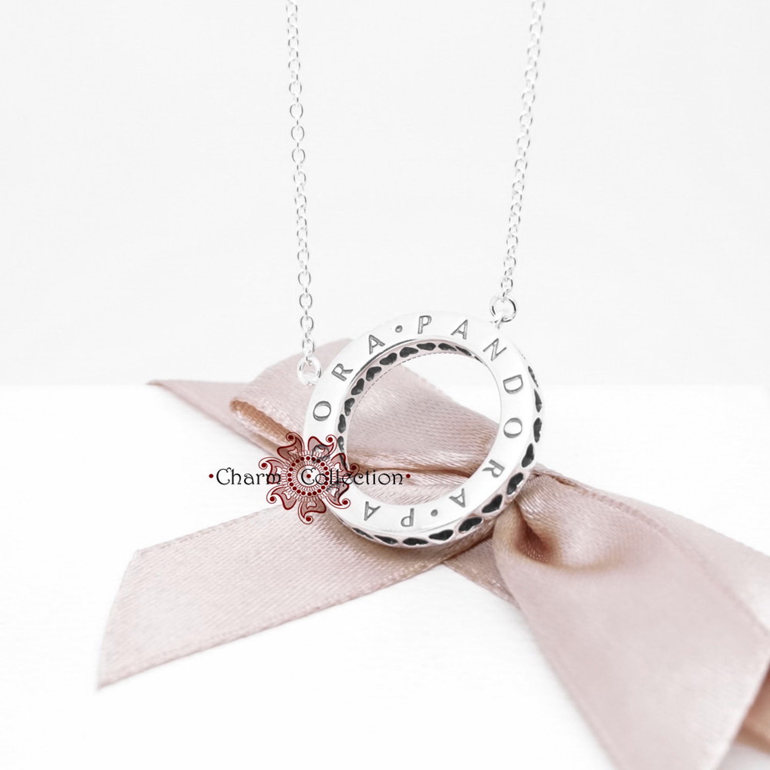 Hearts of Pandora Pendant Necklace, Clear CZ, 590514CZ, 45 Cm Chain - Etsy