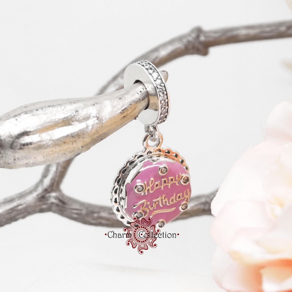 Pandora Rosa Pastel de cumpleaños Colgante Pulsera Charm, S925, NUEVO ...