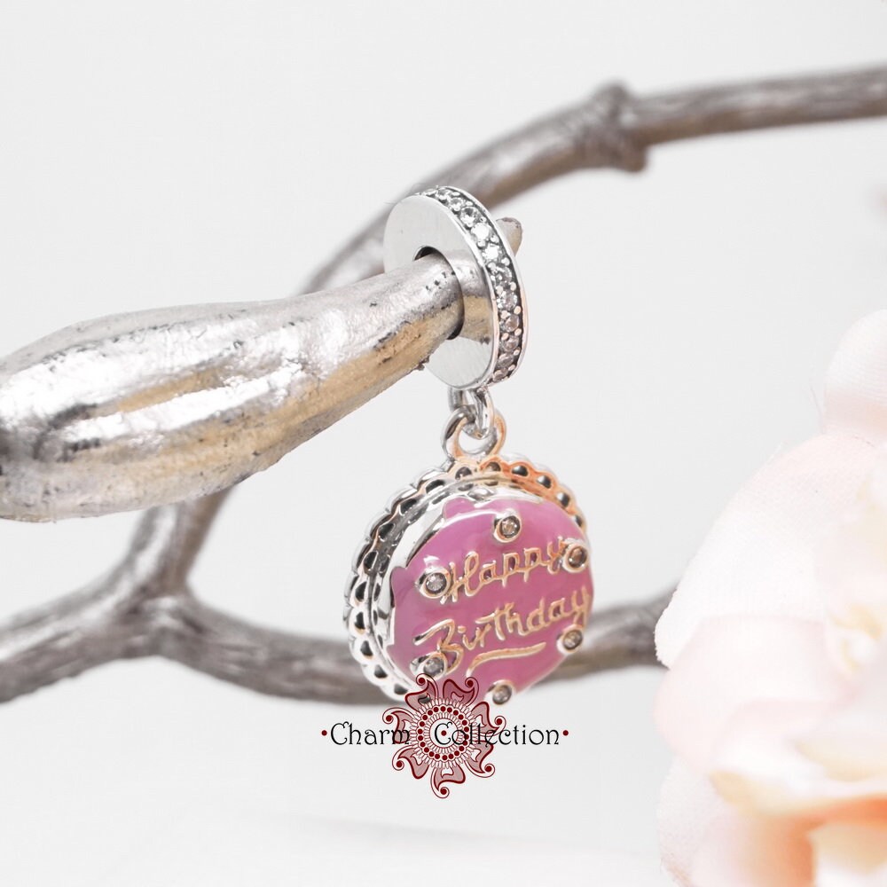 Pandora Rosa Pastel de cumpleaños Colgante Pulsera Charm, S925, NUEVO ...
