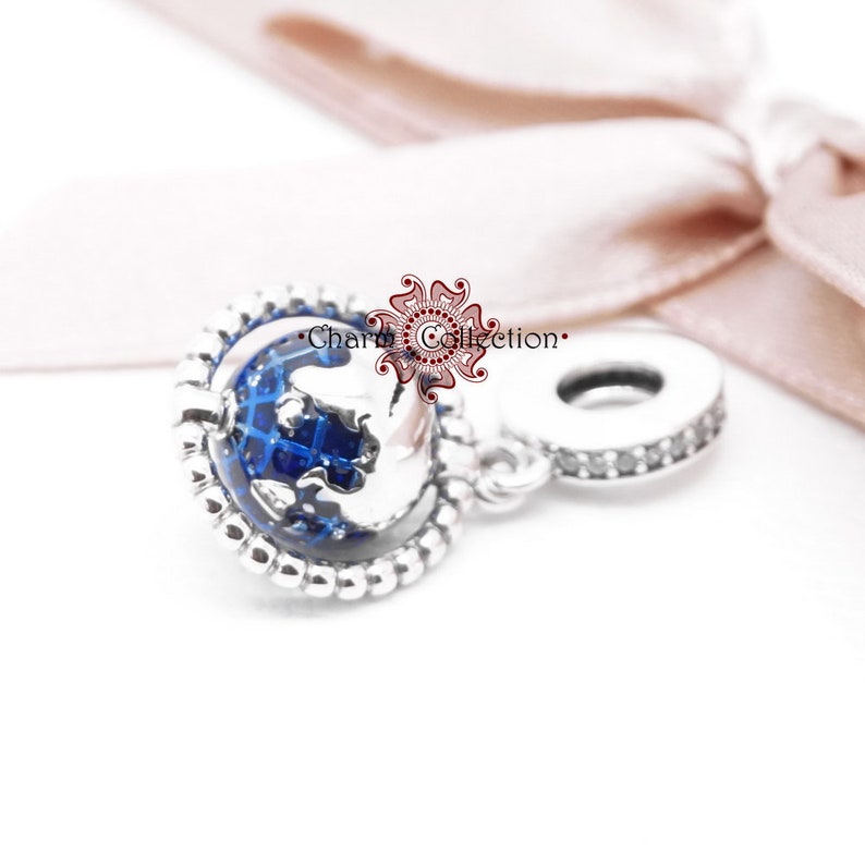 Pandora S925 Spinning Globe World Travel Pendant Bracelet - Etsy