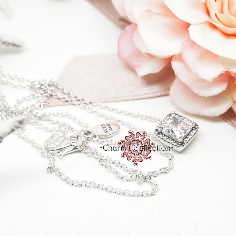 Pandora Timeless Elegance Necklace, Clear CZ, 396241CZ, 45 Cm Chain - Etsy