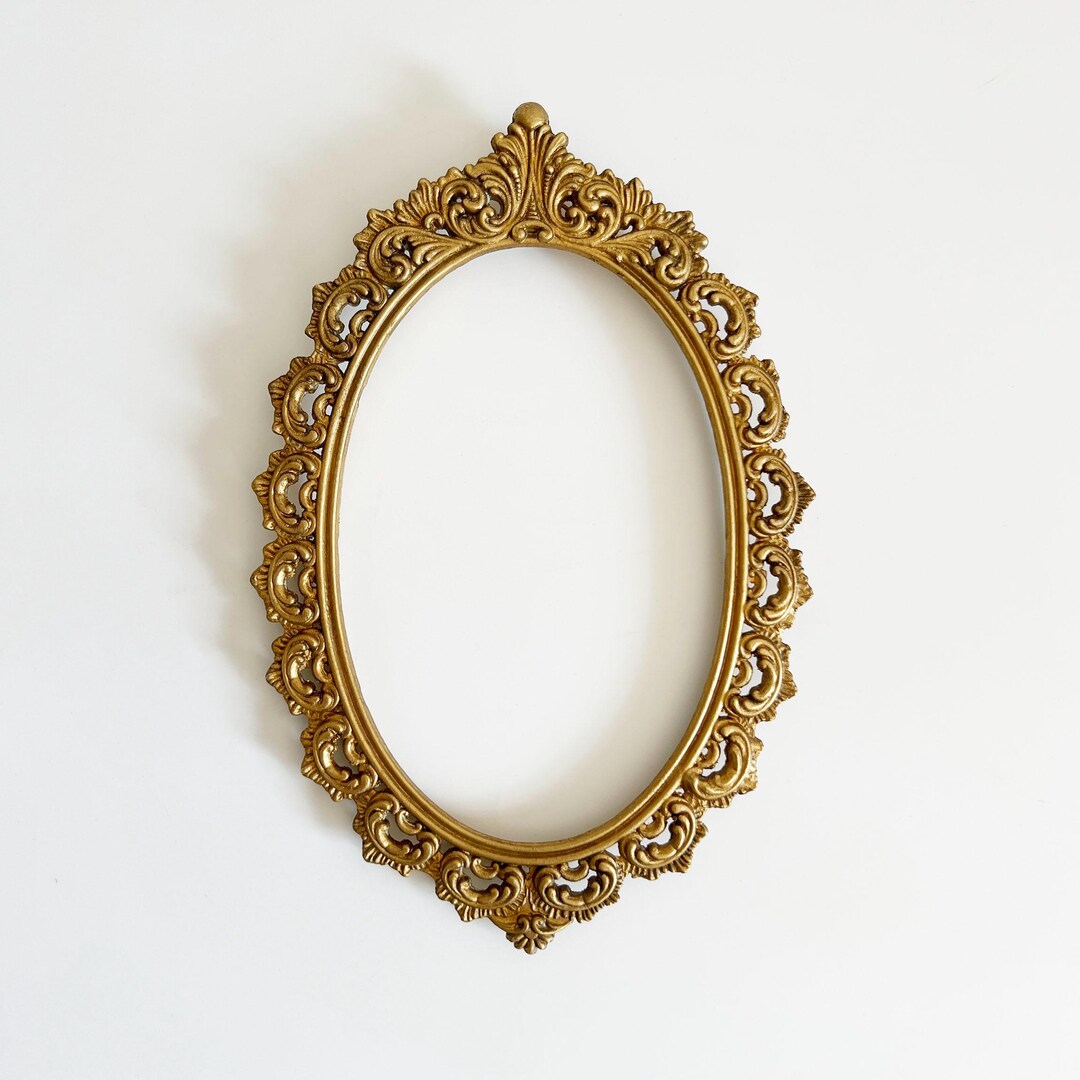 Ornate Gold Oval Frame, 4x6 Picture Frame Made in Italy - Etsy