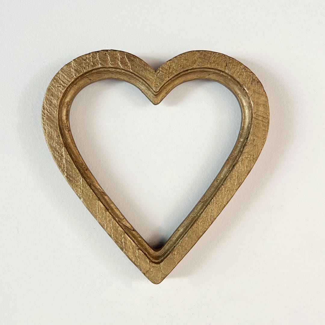 Vintage Gold Heart Shaped Picture Frame, 1970's Homco Wall Frame, 7.5x7 ...