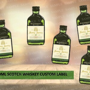 Printable 50ml Buchanan Custom Whiskey Sticker Label, Buchanan Scotch ...