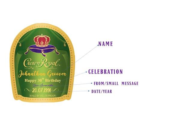 Blank Crown Royal Label