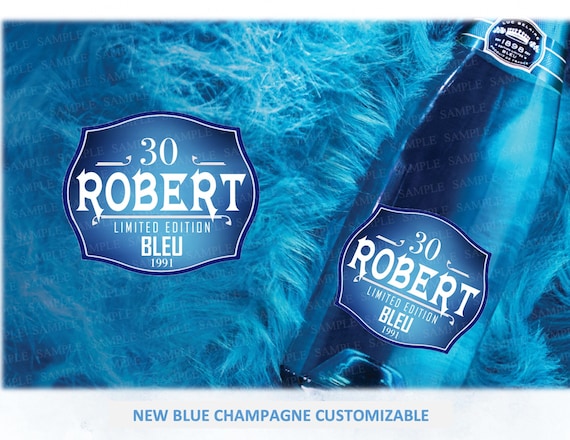 Luc Belaire Blue Personalized Champagne Label New Cuvée | Etsy