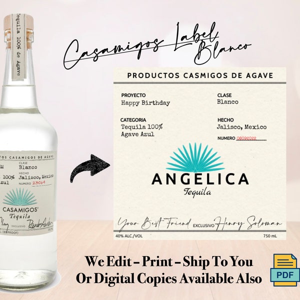 Custom Alcohol Label Tequila 750ml - Etsy