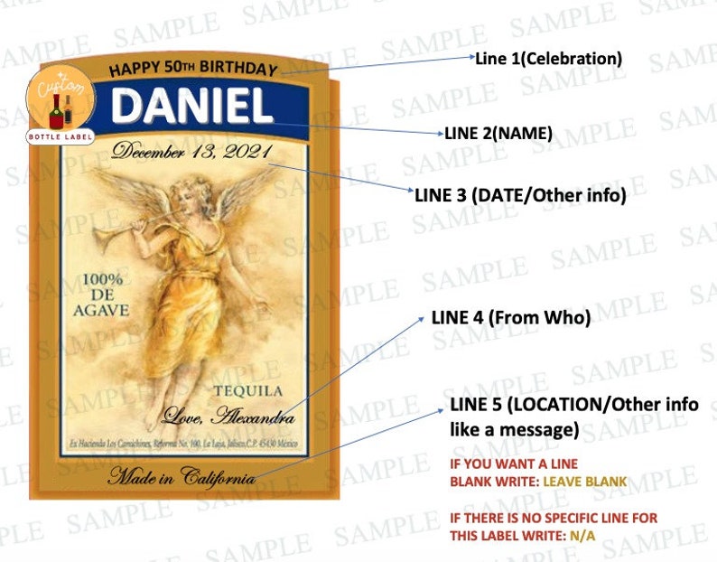 Gran Centenario Tequila Custom Label, Personalized Centenario Tequila ...