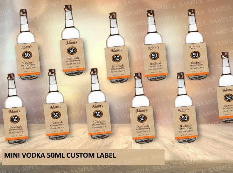 Mini Tito's Vodka Labels/50ml Tito Label/birthday Bottle Label/ Mini ...