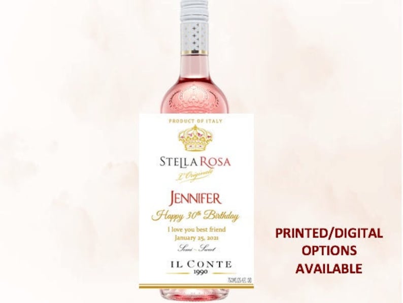 Custom Wine Labelcustom Stella Rosa Labelcustom Wine - Etsy