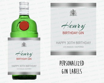 Custom Gin Bottle | Etsy