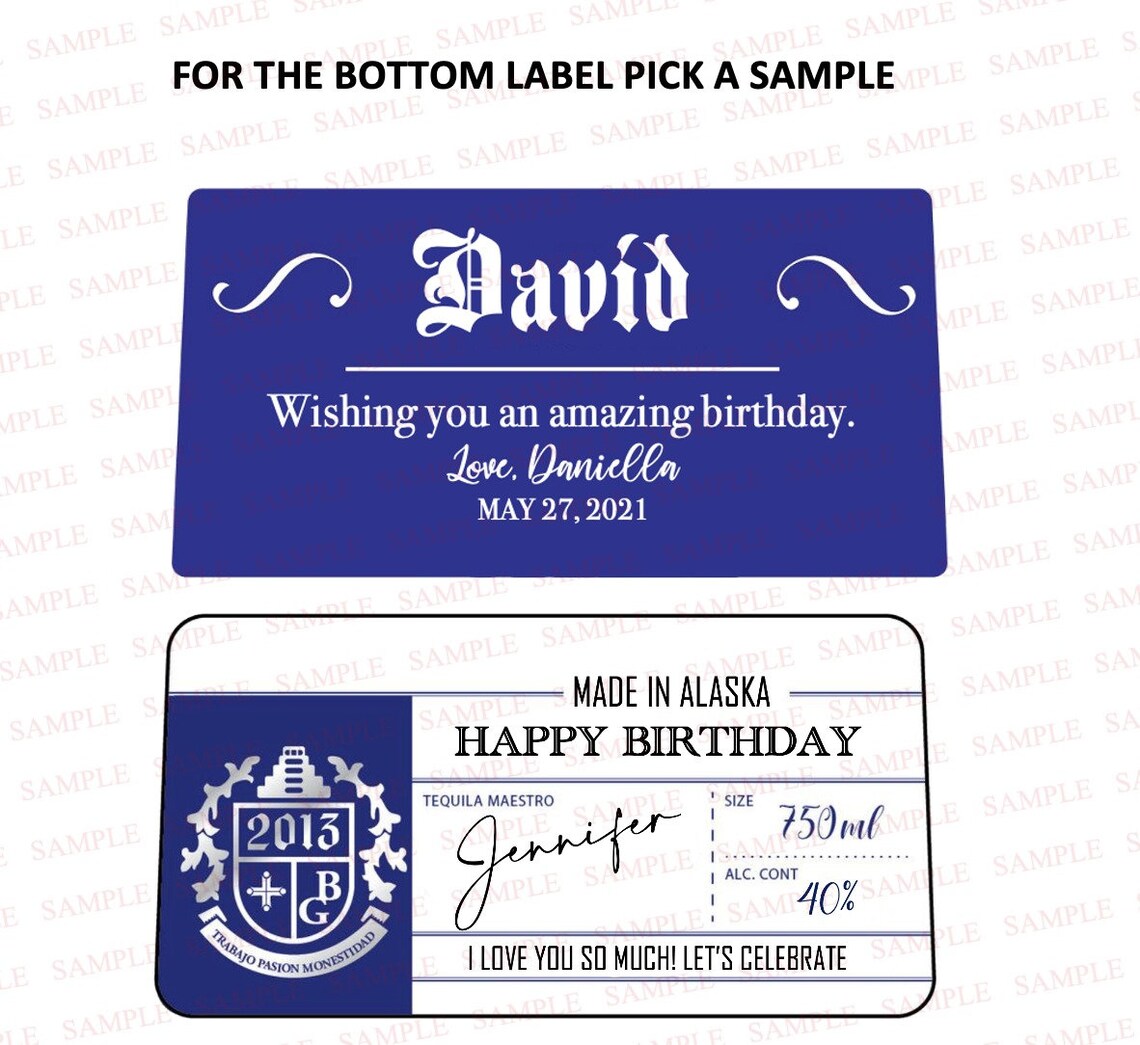 1800 Tequila Custom Label Tequila Label Custom Personalized - Etsy