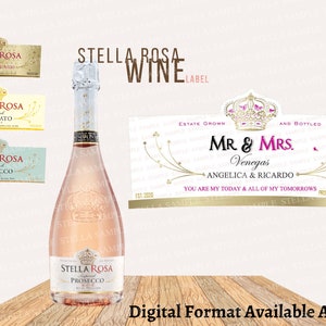 Custom Wine Label,custom Mini Rosa Label,custom Wine Gift,200ml Wine ...