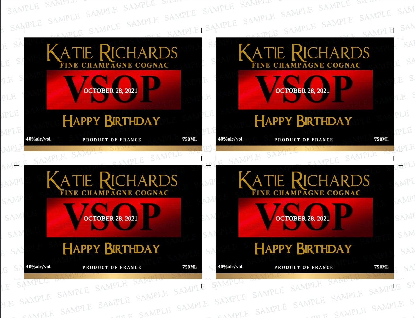 EDITABLE VSOP Custom Label Custom Champagne Label Edit and - Etsy