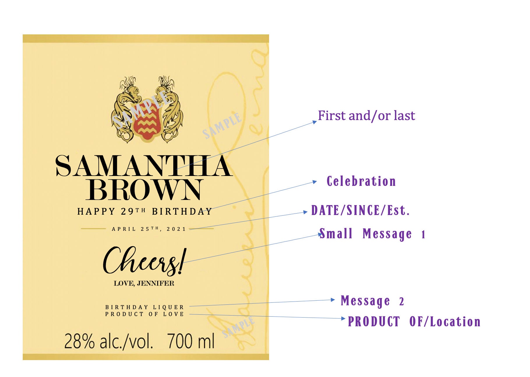 Disaronno Custom Label Disaronno amaretto liquer | Etsy