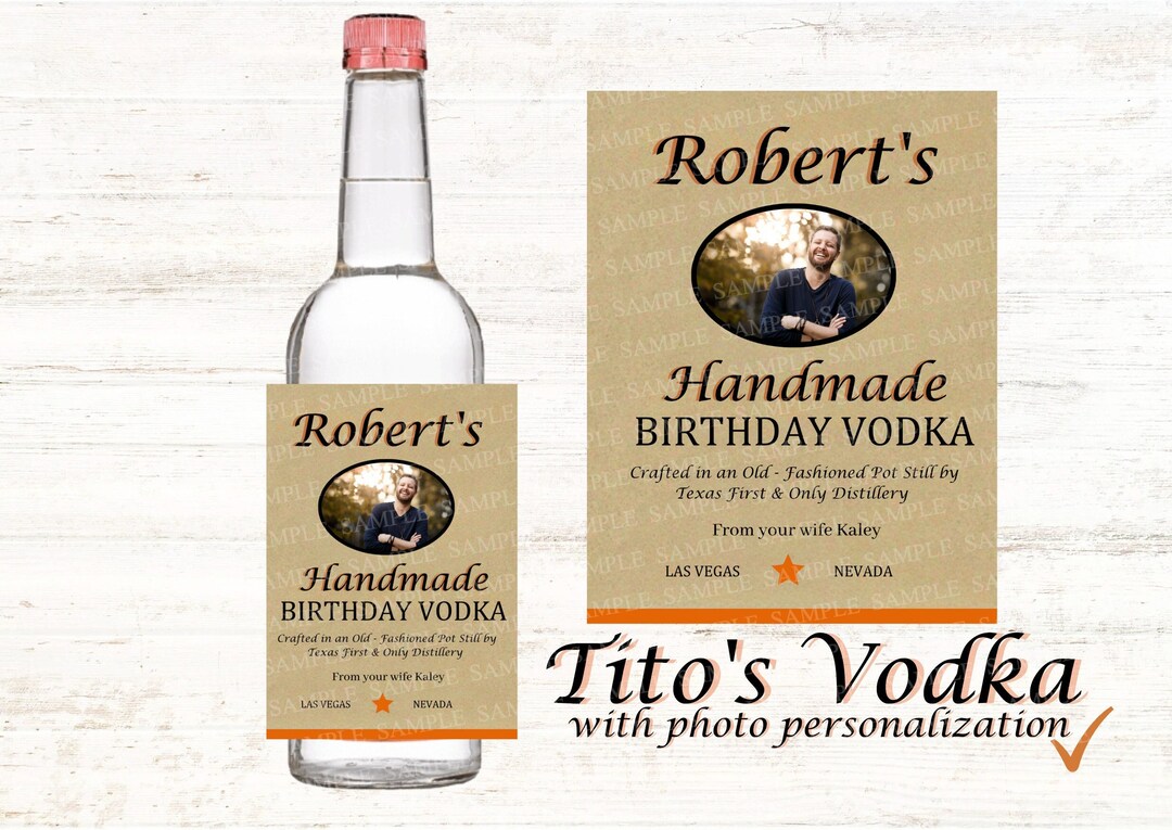 Tito's Personalized Vodka for Gift, Tito's Vodka With Photo, Custom ...