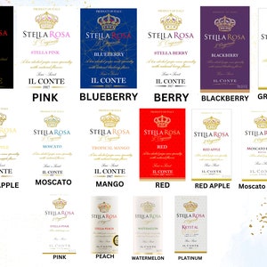 Custom Wine Label,custom Stella Rosa Label,custom Wine Gift,750ml Wine ...