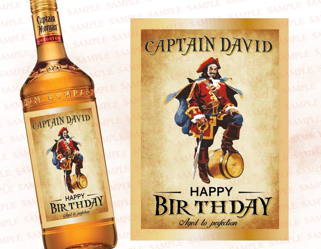 Spiced Rum Captain Morgan Label/personalized Rum Labels/groomsman ...