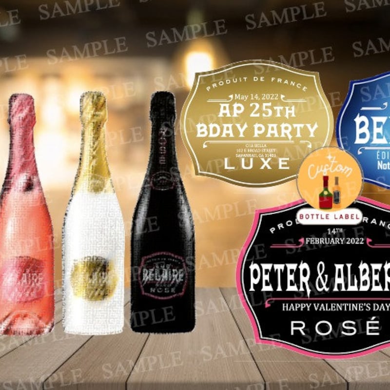 Champagne Labels - Etsy