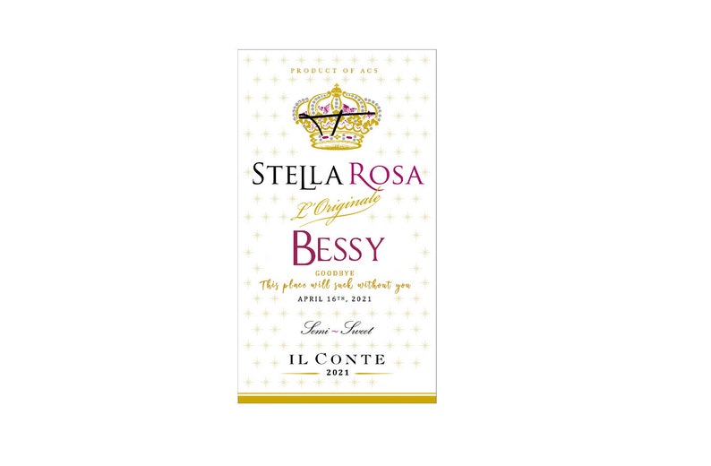 Custom Wine Labelcustom Stella Rosa Labelcustom Wine - Etsy