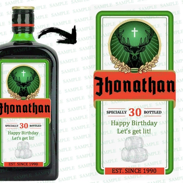 Jagermeister Label - Etsy