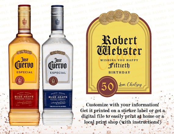 Jose Cuervo Gold Personalized Jose Tequila Label Blanco | Etsy