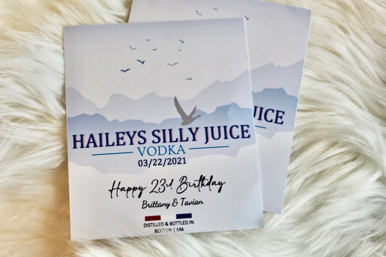 Custom Vodka Label, Personalized Birthday Vodka Label, Vodka Label ...