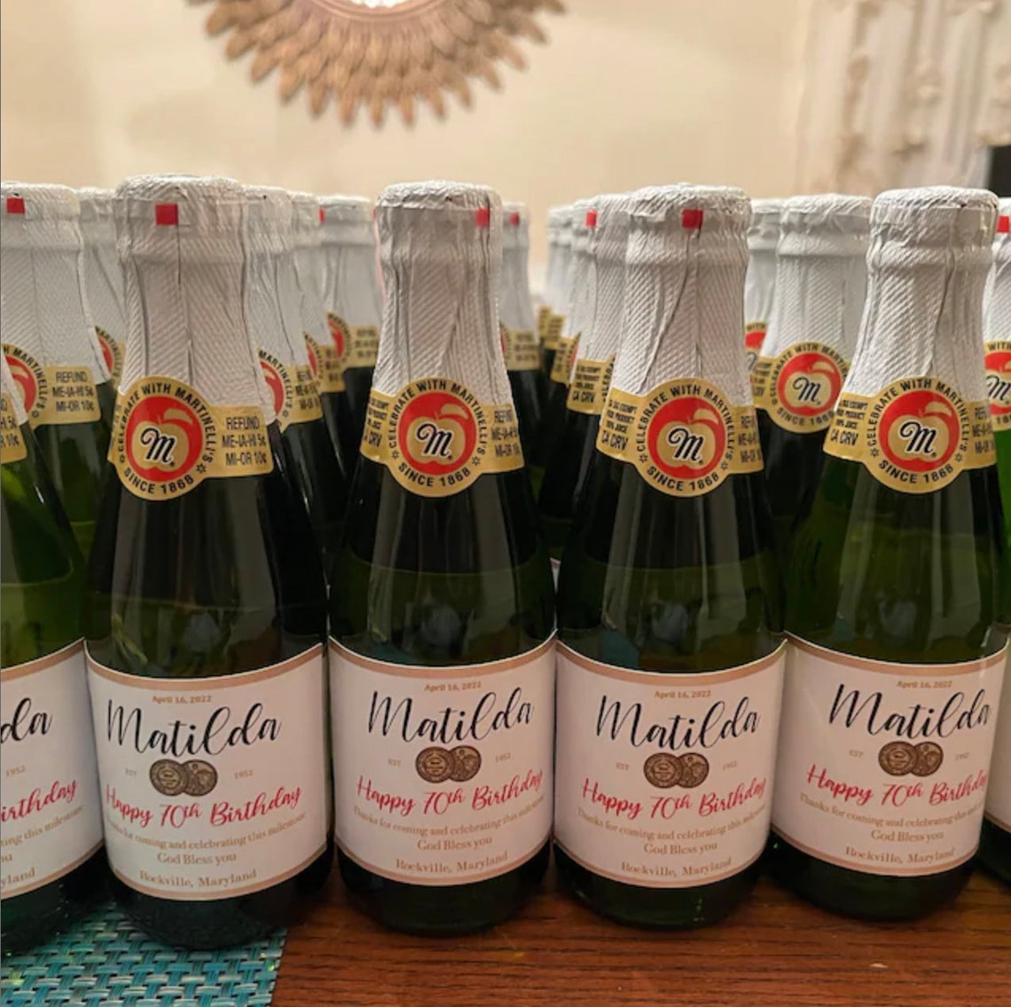 Martinelli’s Apple Juice Sparkling Cider Custom Label, Martinelli Apple ...