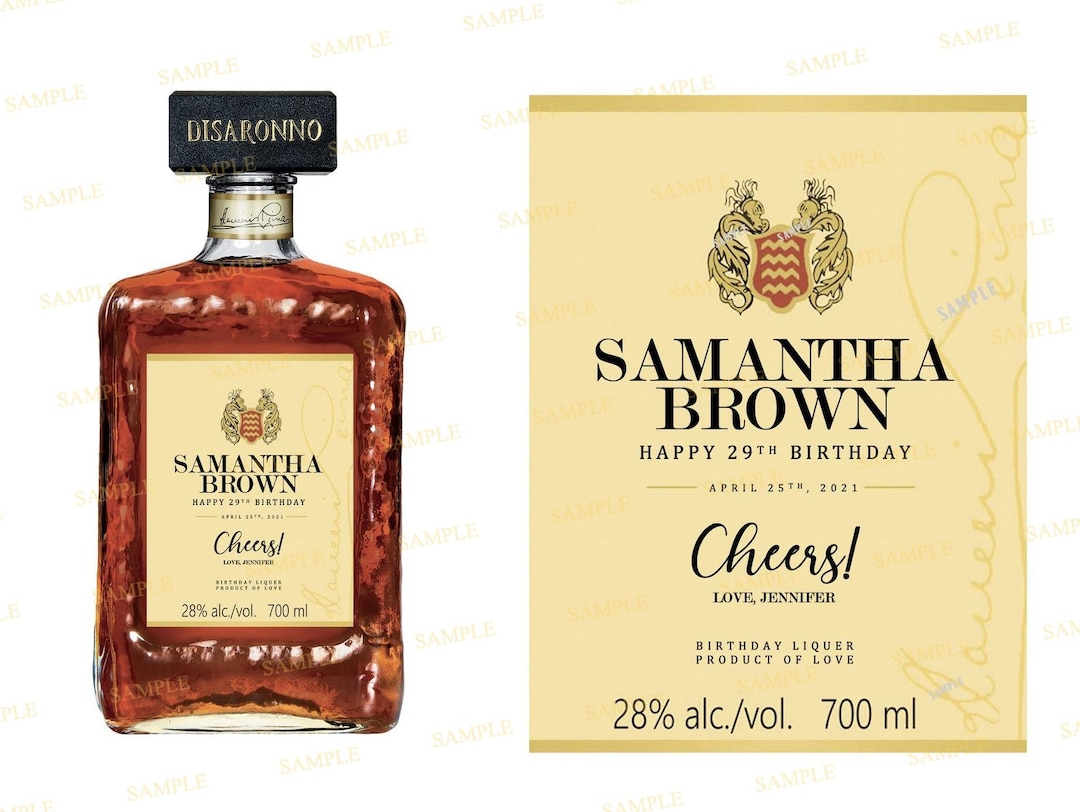 Disaronno Custom Label Disaronno Amaretto Liquer - Etsy UK